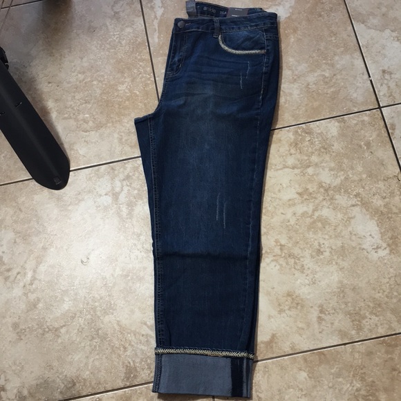 Jeans | Chevron Stitch Convertible Cuff Straight Jean | Poshmark